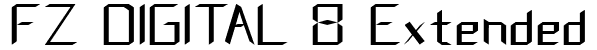 FZ DIGITAL 8 Extended: Free Font Download | MaisFontes