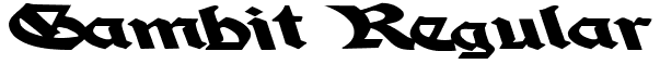 Gambit Regular: Free Font Download | MaisFontes