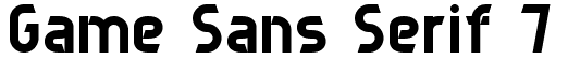 Game Sans Serif 7: Descargar Fuente Gratis | MaisFontes