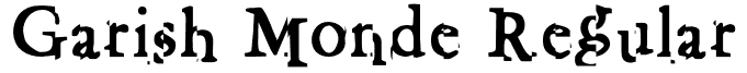 Garish Monde Regular Font: Free Download | MaisFontes