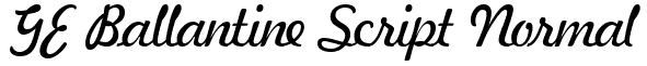 GE Ballantine Script Normal: Free Font Download | MaisFontes