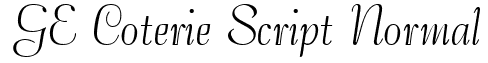 GE Coterie Script Normal: Baixar Fonte Grátis | MaisFontes