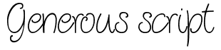 Generous script: Free Font Download | MaisFontes