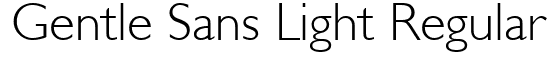 Gentle Sans Light Regular: Free Font Download | MaisFontes
