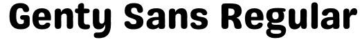 Genty Sans Regular Font: Free Download | MaisFontes