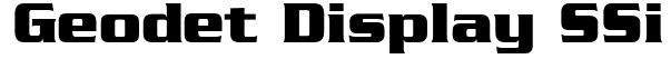 Geodet Display SSi Font: Free Download | MaisFontes