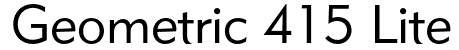 Geometric 415 Lite Font: Free Download | MaisFontes