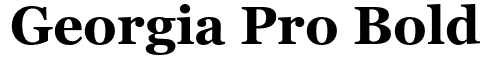 Georgia Pro Bold Font: Free Download | MaisFontes