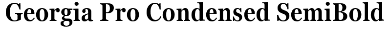 Georgia Pro Condensed SemiBold Font: Free Download | MaisFontes