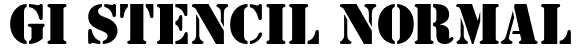 GI Stencil Normal: Free Font Download | MaisFontes