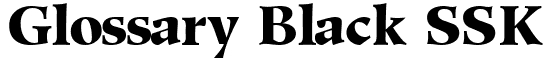 Glossary Black SSK Font: Free Download | MaisFontes
