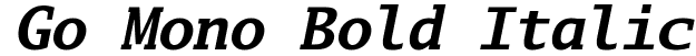 Go Mono Bold Italic: Baixar Fonte Grátis | MaisFontes