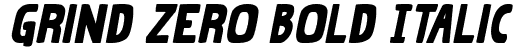 Grind Zero Bold Italic: Baixar Fonte Grátis | MaisFontes