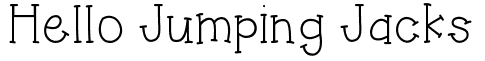 Hello Jumping Jacks: Free Font Download | MaisFontes