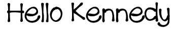 Hello Kennedy Font: Free Download | MaisFontes