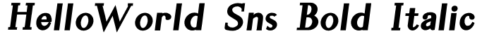HelloWorld Sns Bold Italic: Free Font Download | MaisFontes