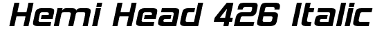 Hemi Head 426 Italic: Télécharger une police gratuite | MaisFontes