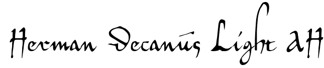 Herman Decanus Light AH: Free Font Download | MaisFontes