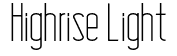 Highrise Light: Free Font Download | MaisFontes