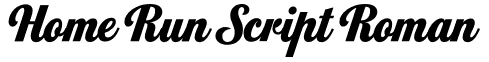 Home Run Script Roman Font: Free Download | MaisFontes