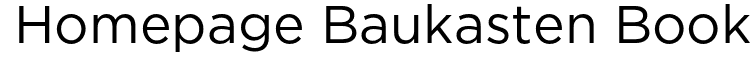 Homepage Baukasten Book Font: Free Download | MaisFontes
