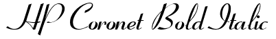 HP Coronet Bold Italic Font: Free Download | MaisFontes