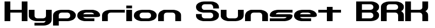 Hyperion Sunset BRK Font: Free Download | MaisFontes