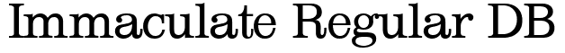 Immaculate Regular DB Font: Free Download | MaisFontes