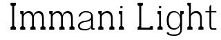 Immani Light Font: Free Download | MaisFontes