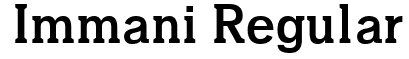 Immani Regular Font: Free Download | MaisFontes