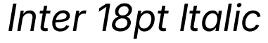 Inter 18pt Italic: Free Font Download | MaisFontes