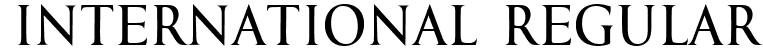 International Regular Font: Free Download | MaisFontes