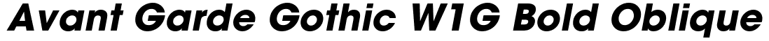 Avant Garde Gothic W1G Bold Oblique: Descargar Fuente Gratis | MaisFontes