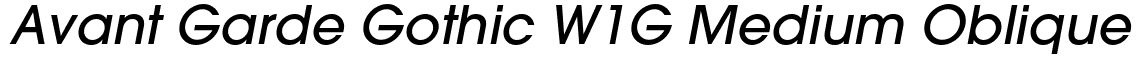 Avant Garde Gothic W1G Medium Oblique Font: Free Download | MaisFontes
