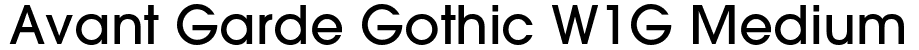 Avant Garde Gothic W1G Medium Font: Free Download | MaisFontes
