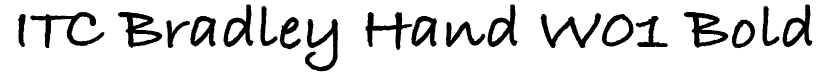 ITC Bradley Hand W01 Bold: Free Font Download | MaisFontes