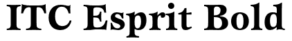 ITC Esprit Bold Font: Free Download | MaisFontes