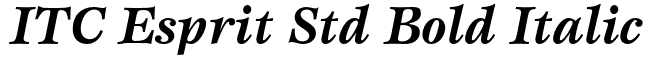 ITC Esprit Std Bold Italic Font: Free Download | MaisFontes