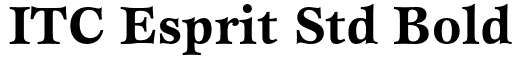 ITC Esprit Std Bold Font: Free Download | MaisFontes