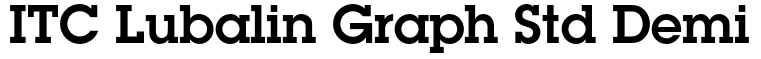 ITC Lubalin Graph Std Demi: Download Free Font | MaisFontes