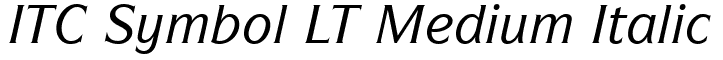 ITC Symbol LT Medium Italic: Free Font Download | MaisFontes