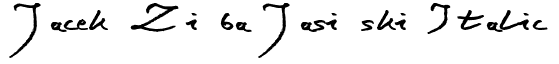 Jacek Zi ba Jasi ski Italic: Free Font Download | MaisFontes