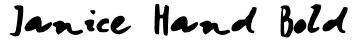 Janice Hand Bold Font: Free Download | MaisFontes
