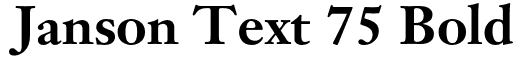 Janson Text 75 Bold Font: Free Download | MaisFontes