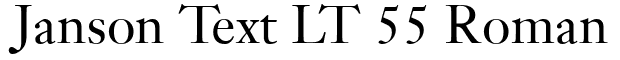 Janson Text LT 55 Roman Font: Free Download | MaisFontes