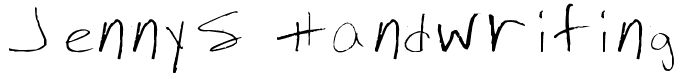 Jennys Handwriting: Free Font Download | MaisFontes