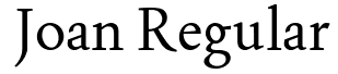 Joan Regular: Free Font Download | MaisFontes