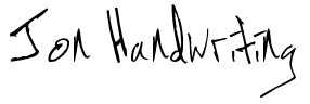Jon Handwriting: Free Font Download | MaisFontes