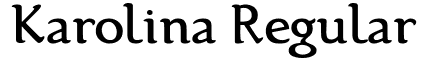 Karolina Regular: Free Font Download | MaisFontes