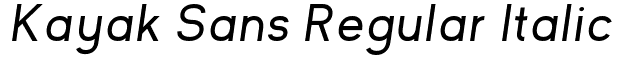 Kayak Sans Regular Italic Font: Free Download | MaisFontes